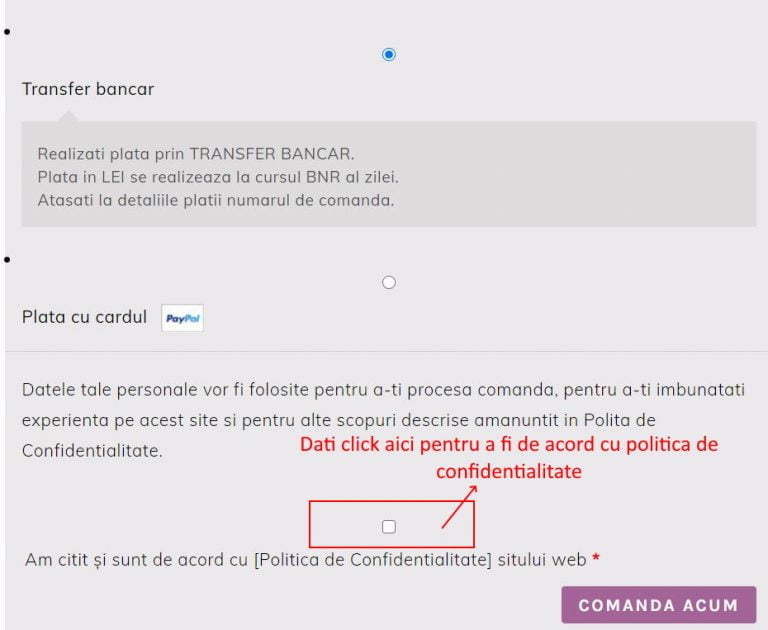 Cum comand pe site - Atelier de Cofetarie